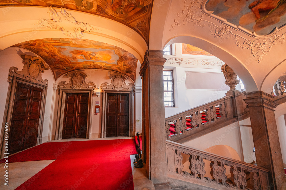 Interior of Clam Gallas Palace (Clam Gallasovsky palac) is a Baroque ...