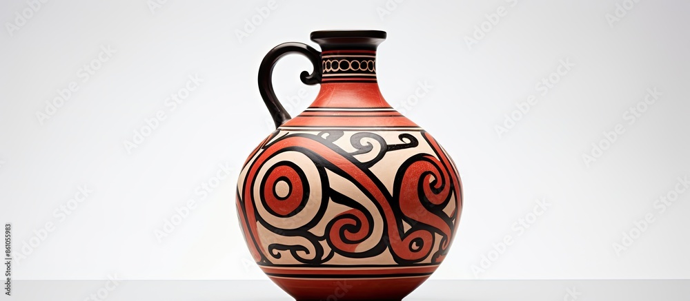 Ancient Greek wine vase featuring a meander pattern and decorations ...