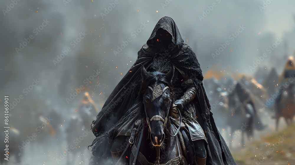 The Third of the Four Horsemen of the Apocalypse, Carrying Scales and ...