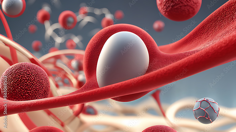 Blood cell red 3d background vein flow platelet wave cancer medicine ...