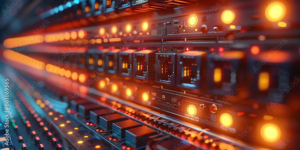 wallpaper of a fiber optic service provider cable server datacenter ...