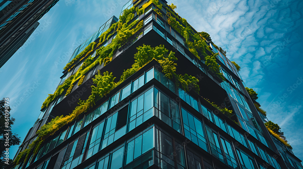 modern corporate building showcasing ESG principles and sustainable ...