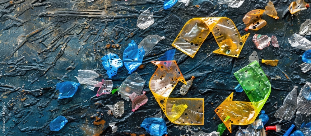 Plastics recycling symbol, recycle triangle with number and resin ...