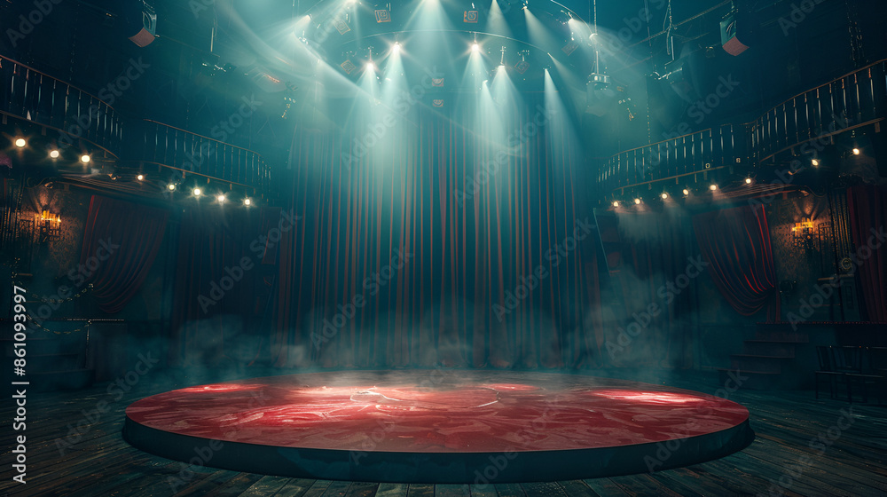 Captivating circus performance under the spotlight centered ...