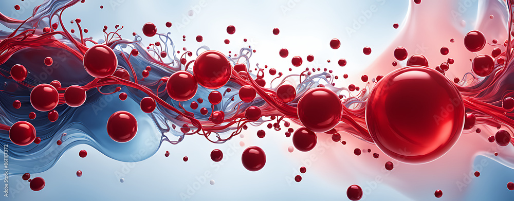 Blood cell red 3d background vein flow platelet wave cancer medicine ...