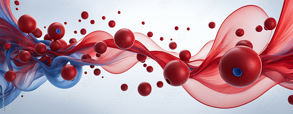 Blood cell red 3d background vein flow platelet wave cancer medicine ...