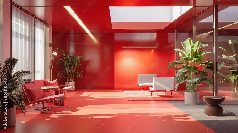 A dynamic startup workspace with flexible seating,Modern coworking ...