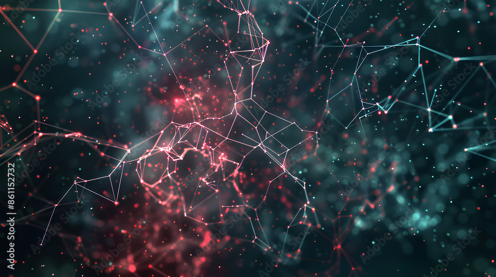 Deep learning concept. Digital technology abstract background ...