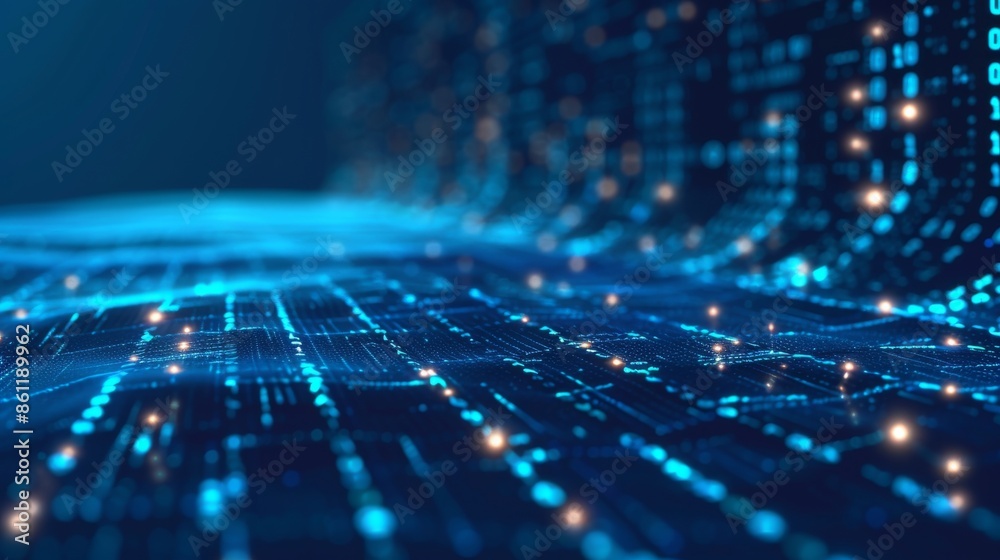 An illustration of an artificial brain mother computer in the future. A ...