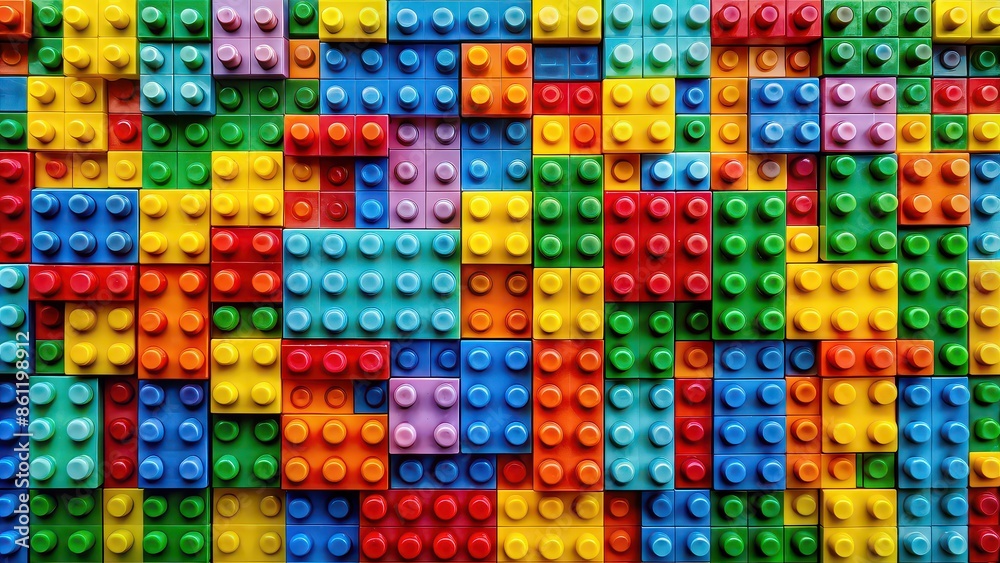 Colorful Lego bricks forming a textured background , toys, play ...