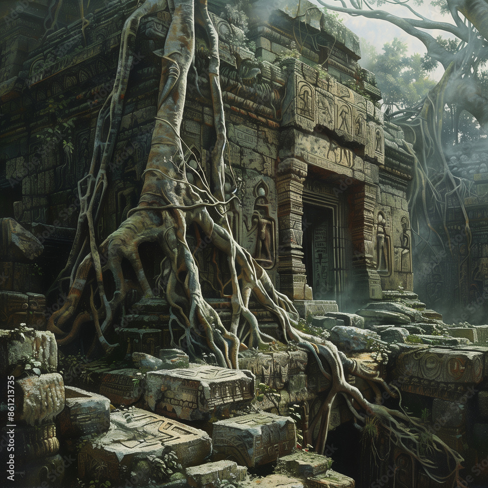 Foto de Bayon Temple in Cambodia, an ancient Khmer archaeological site ...