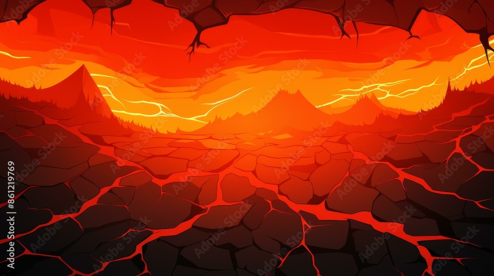 Explore the dynamic formations and clean lines of modern lava cracks ...