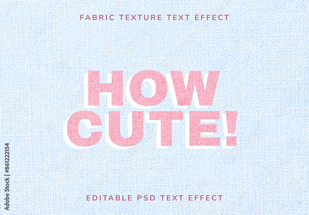 Fabric Texture Text Effect Stock Template | Adobe Stock