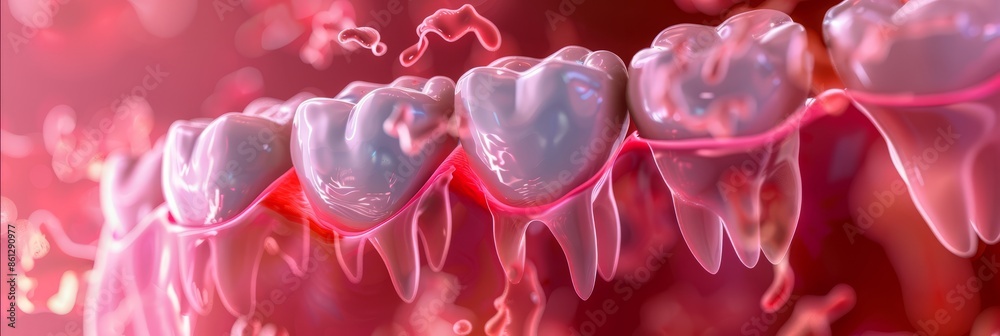 Periodontitis also called gum disease. A serious gum infection that ...