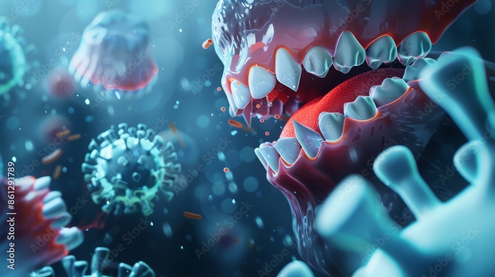 Periodontitis also called gum disease. A serious gum infection that ...