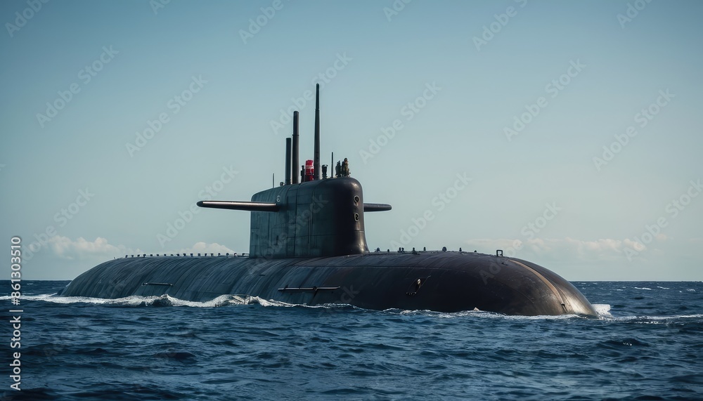 Submarine in the ocean, demonstrating the strength and stealth of ...