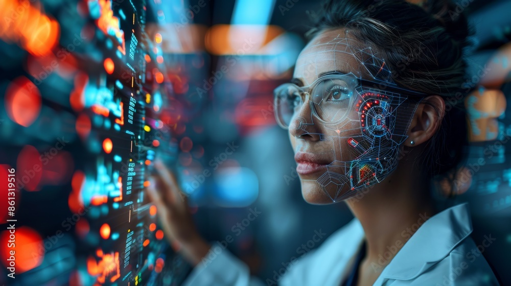 Data Scientists Training A Machine Learning Module With Data Stock