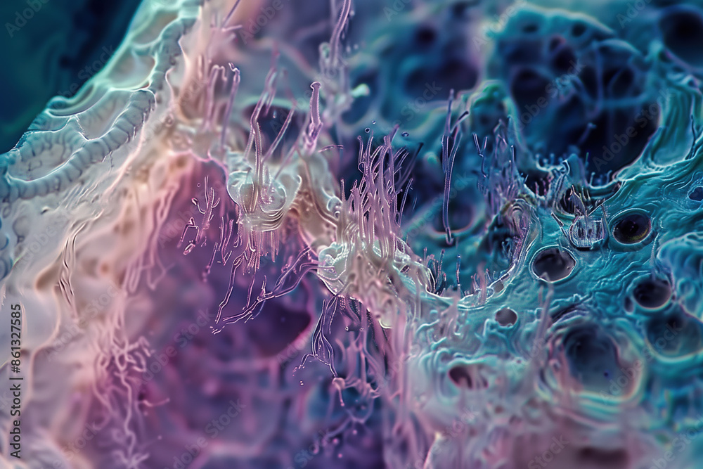 Unlocking Skin Health: Sebaceous Gland Under the Microscope, Secreting ...