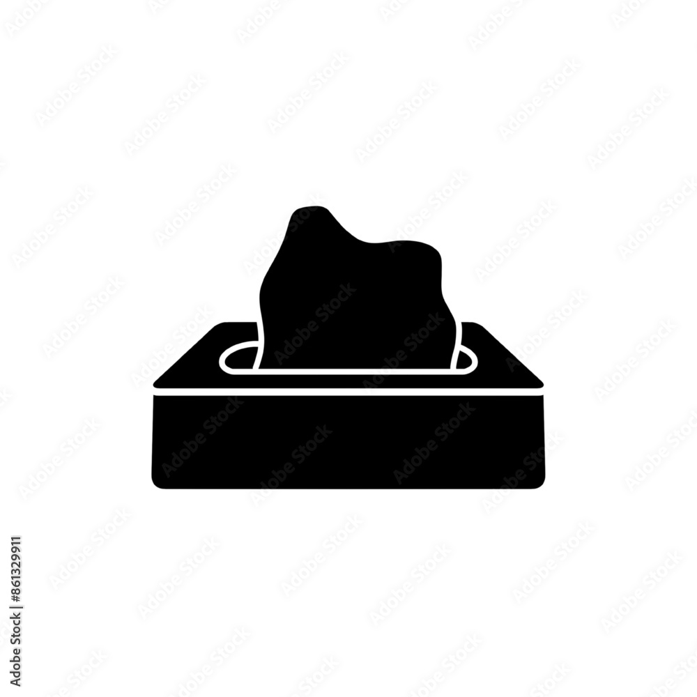 Tissue box icon vector isolated on white background. Sanitary product ...