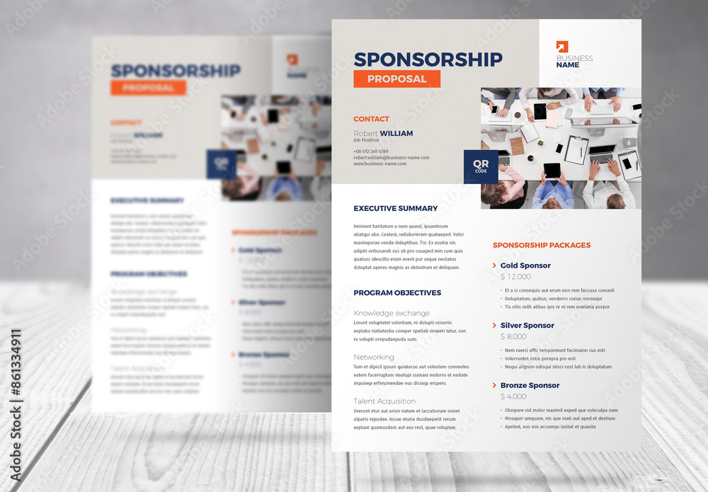 Sponsorship Proposal Flyer Template Stock Template | Adobe Stock Sponsorship Proposal Flyer Template Stock Template | Adobe Stock