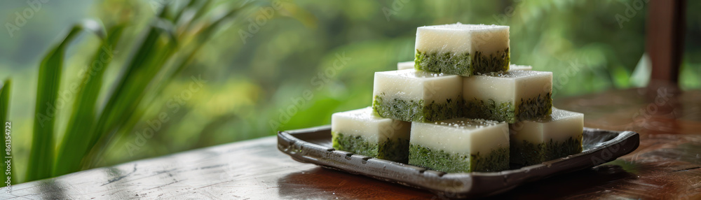 Discover Thai Steamed Layered Cake with Coconut and Pandan Flavors ...