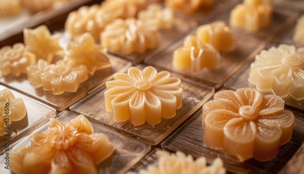 Thai Palm Sugar Candy in Decorative Designs Traditional Sweet Treats ...