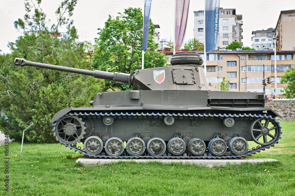 Sofia, Bulgaria, April 24, 2024; German medium tank T-IV ...