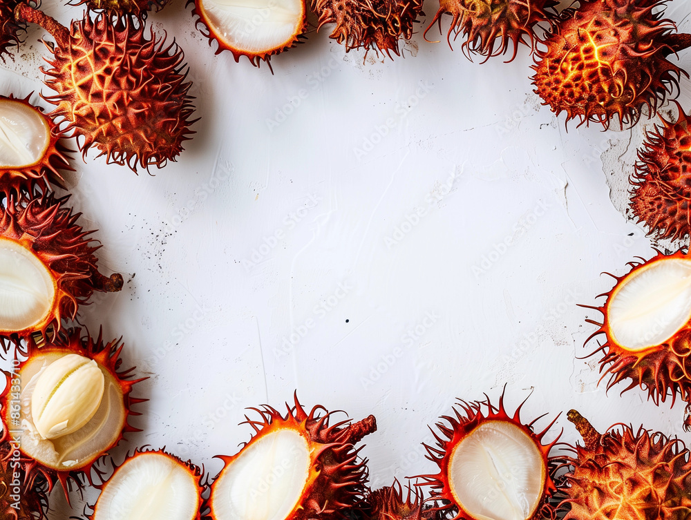 One Salak snake fruit exotic tropical spiky orange red texture template ...