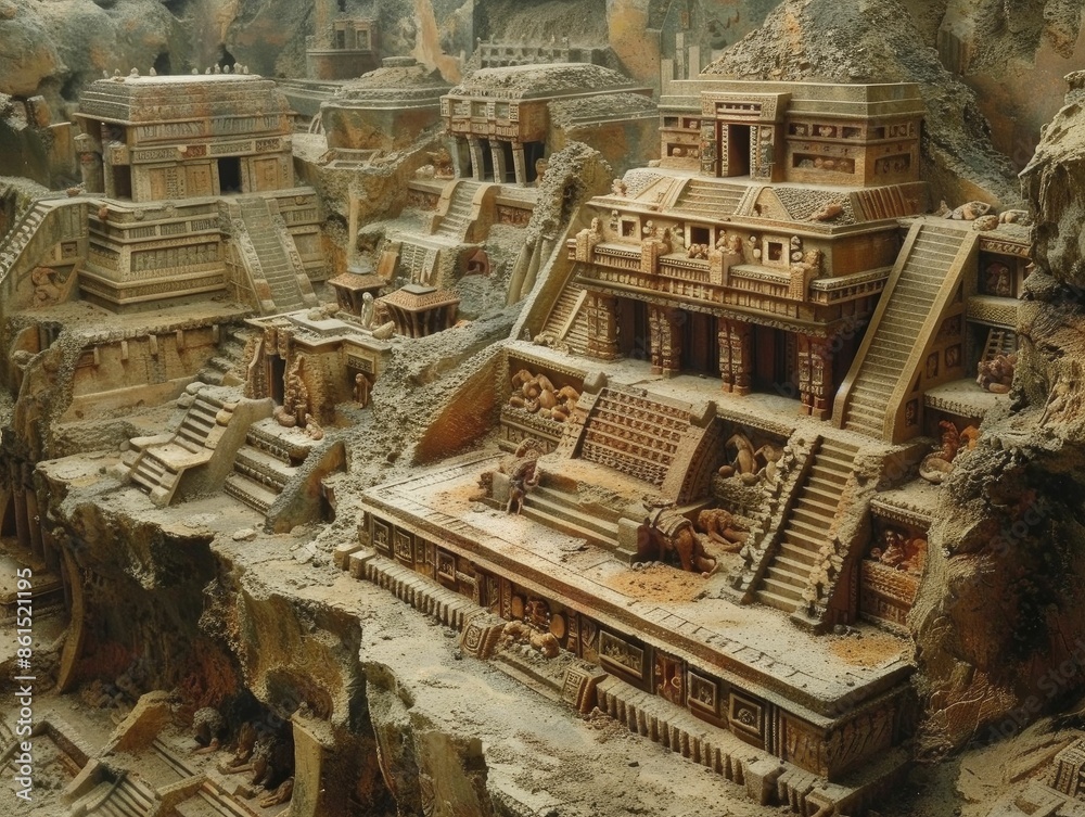 Artifacts and ruins depict ancient civilizations, highlighting the ...