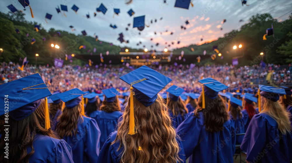 Graduation Ceremony Joyful Celebration, Diploma Presentation, Success ...