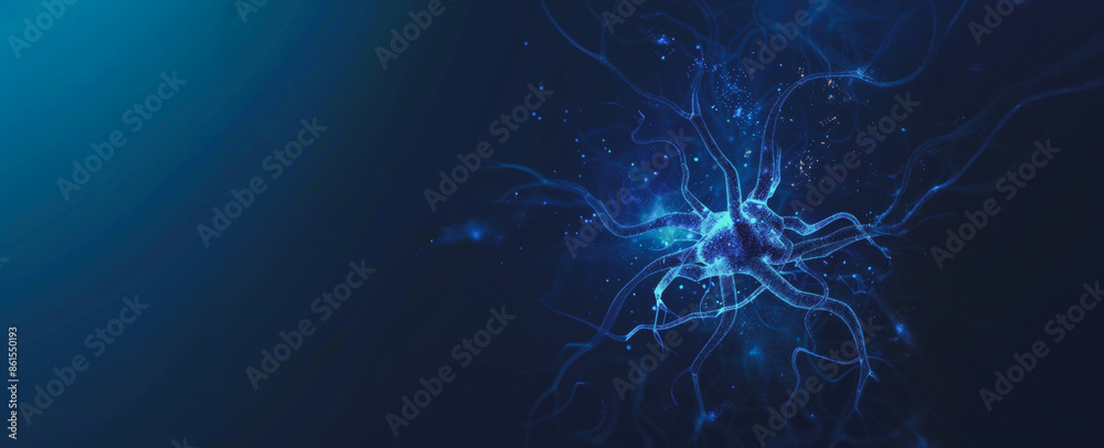 High-resolution visualization of a single neuron in the brain Stock ...