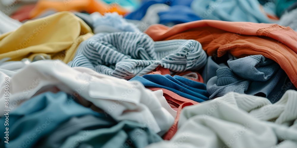 Textile recycling pile raises awareness on climate change and ...