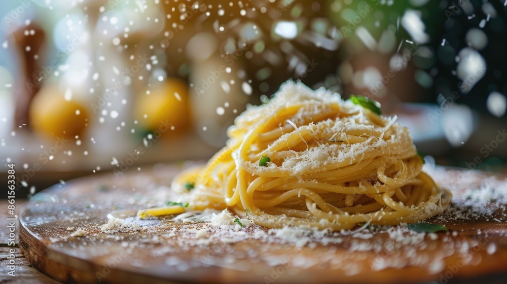 Savory Italian pasta entrees served with a sprinkle of grated Parmesan ...