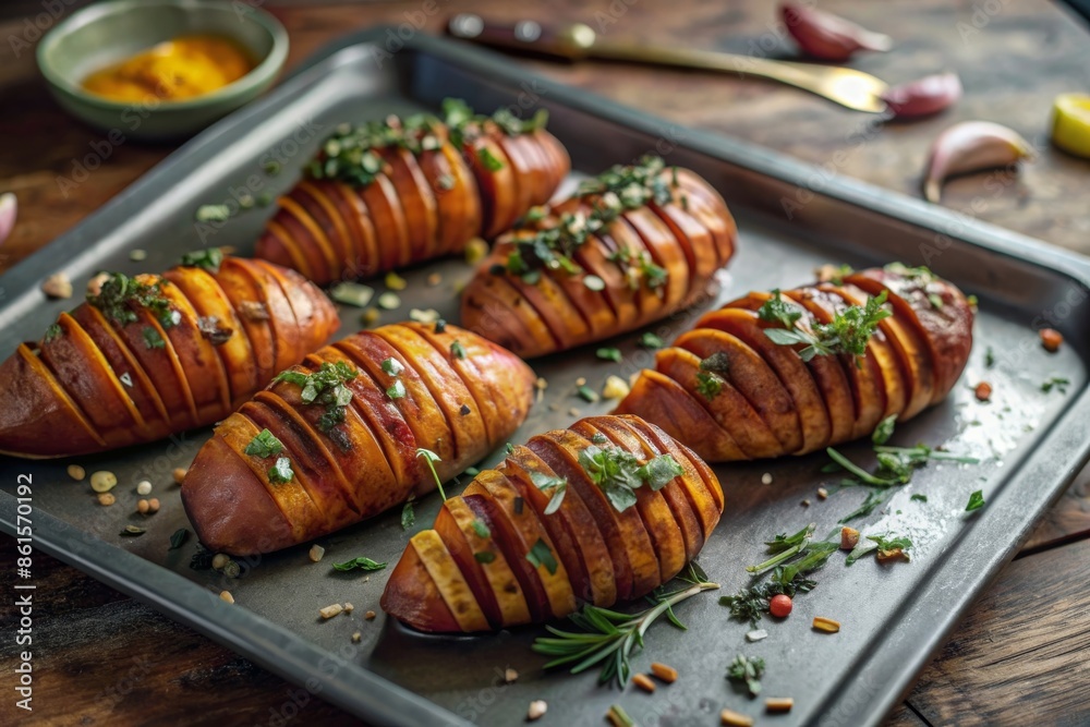 Deliciously seasoned Hasselback potatoes roasted to perfection ...