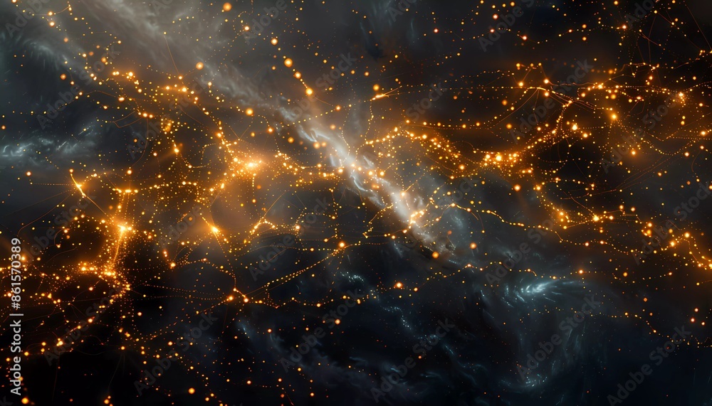 Virtual Nerve Centers, abstract representation of major urban centers ...