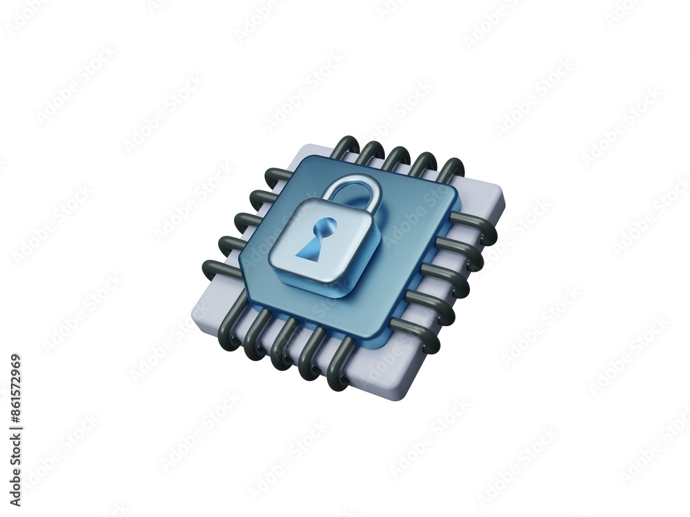 Cyber security symbol isolated on transparent background. Background of the lock shape of ...