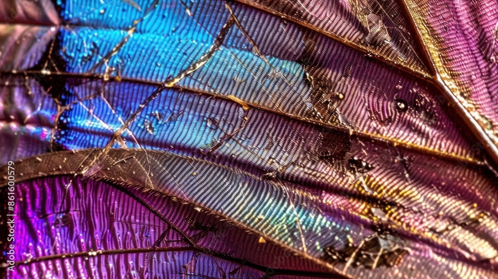 Macro photography of organic texture of butterfly or moth wing ...