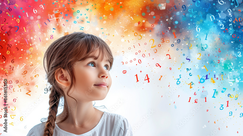 Dyscalculia Awareness Day banner featuring a child's profile silhouette ...