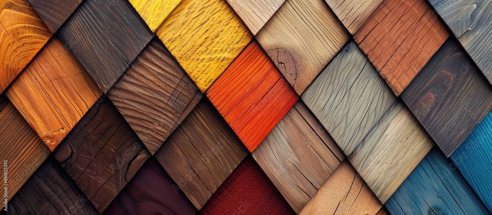 Inspiration for interior design using wood color samples with a blank ...