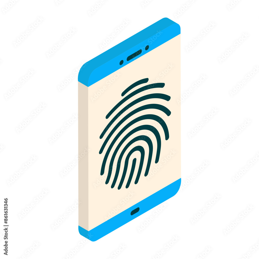 Fingerprint Sensor Recognition Isometric Concept Genetic Algorithms Forensic Accuracy Vector De