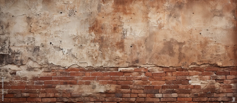 Utilize this aged, weathered brick wall with a distressed appearance as ...