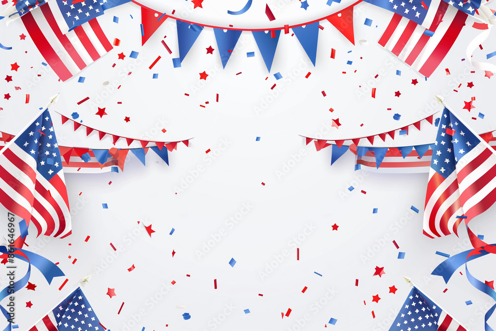 Celebrate Presidents Day with a patriotic banner mockup featuring ...