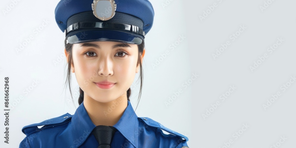 A female police officer posing for a photo in her official attire Stock ...