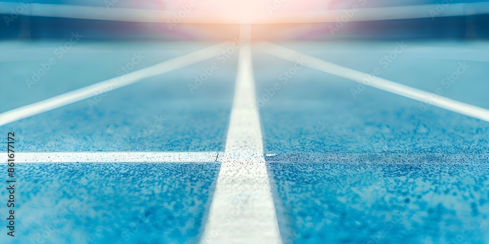 Pastel drawing of tennis court lines promoting sports recreation and ...