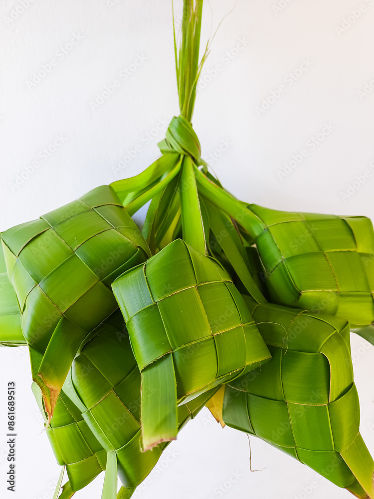 Poster Ketupat Pouches on white Background - Ketupat is a type of ...