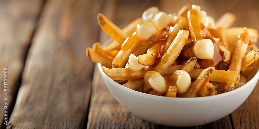 Poutine A Classic Canadian Dish of Fries, Cheese Curds, and Gravy ...