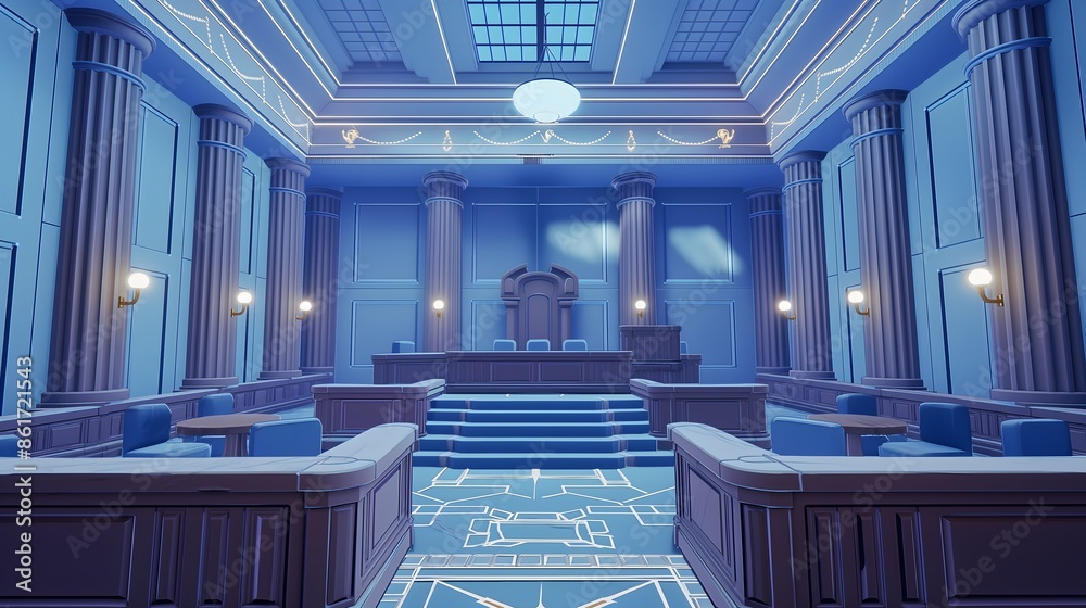 24. Craft a futuristic courtroom with AI-assisted legal research and ...