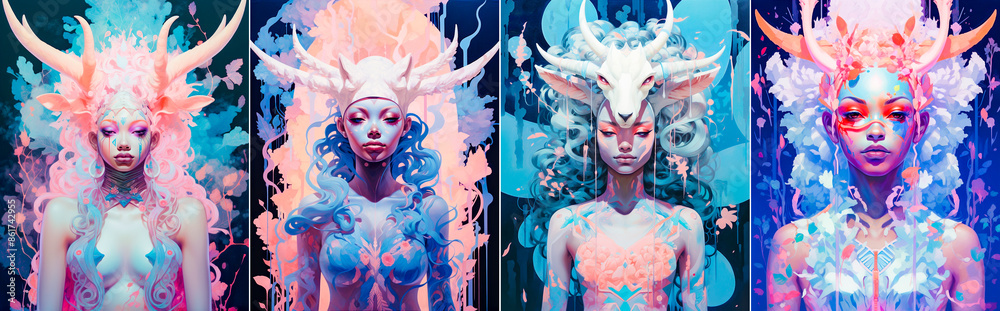 Collage, 4 photographs. Explore a unique combination of midnight core ...