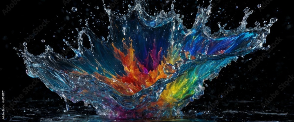 Bold holographic liquid blob A mysterious orb pulsating with int Stock ...