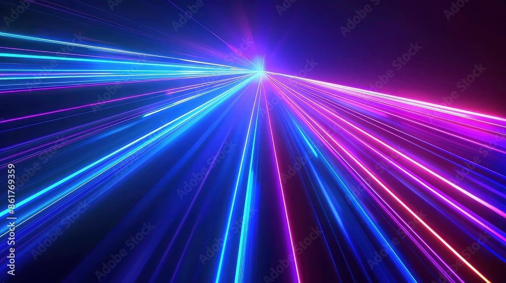 beam neon rays comet glowing blur AI Generated line background ho ...